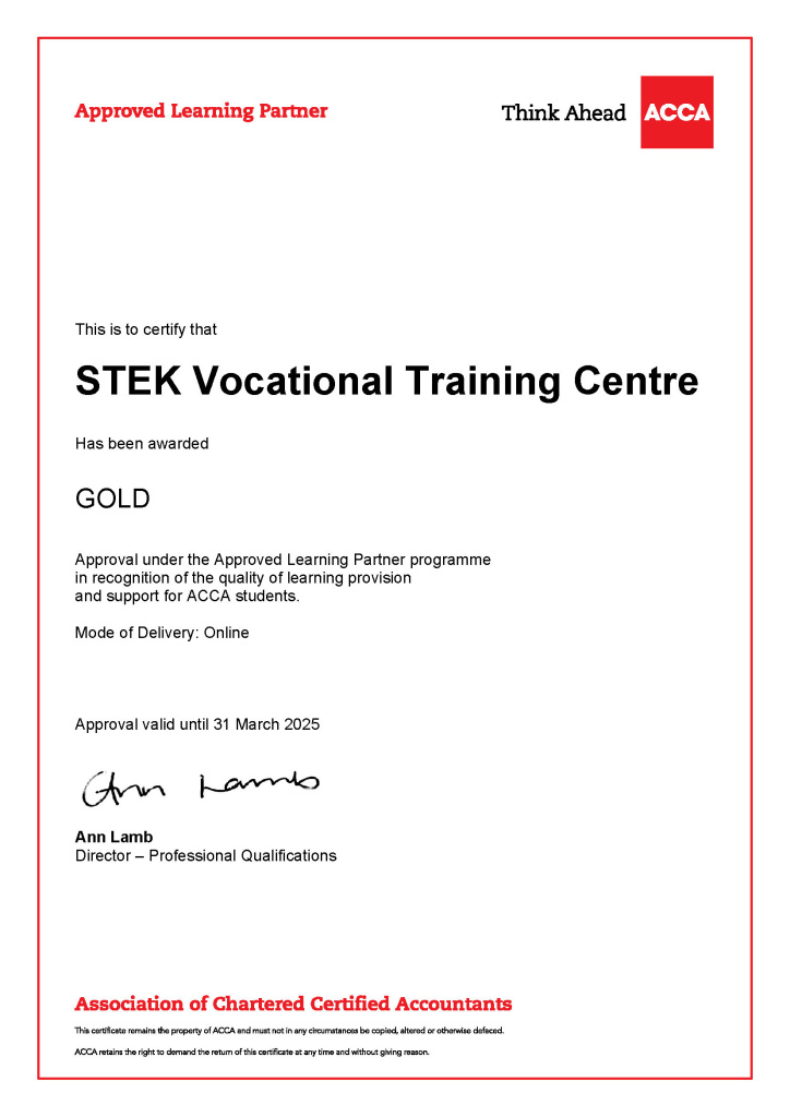 "СТЕК" получил аккредитацию ACCA ALP Gold в 16-ый раз!. Учебный центр ...